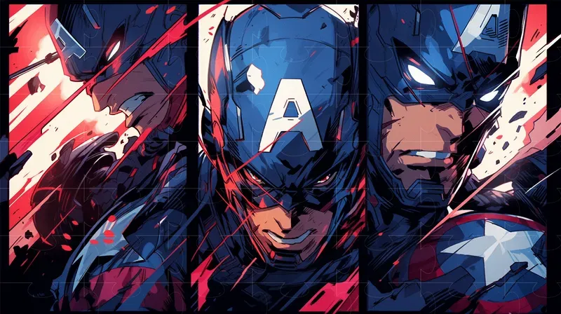 Heroes Or Villain Marvels Split Portraits Midjourney Prompt | PromptBase