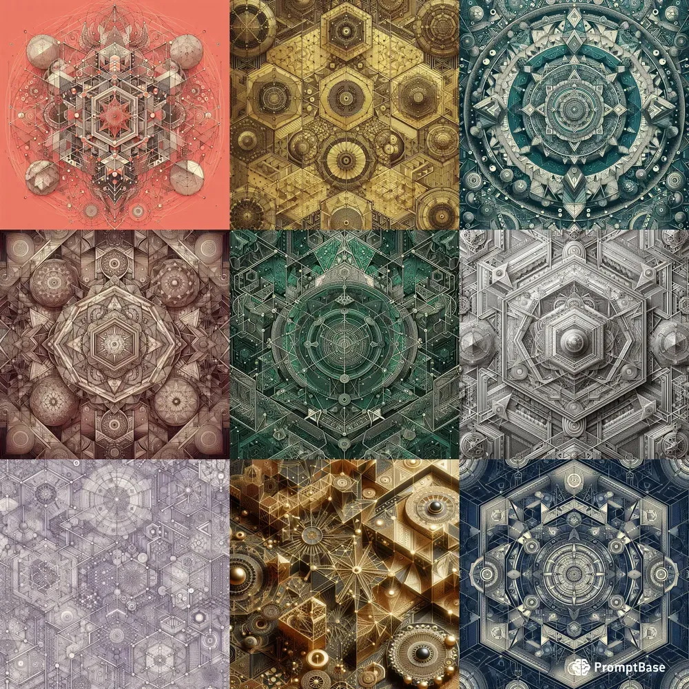 Complex Geometry Wallpapers DALL·E Prompt | PromptBase