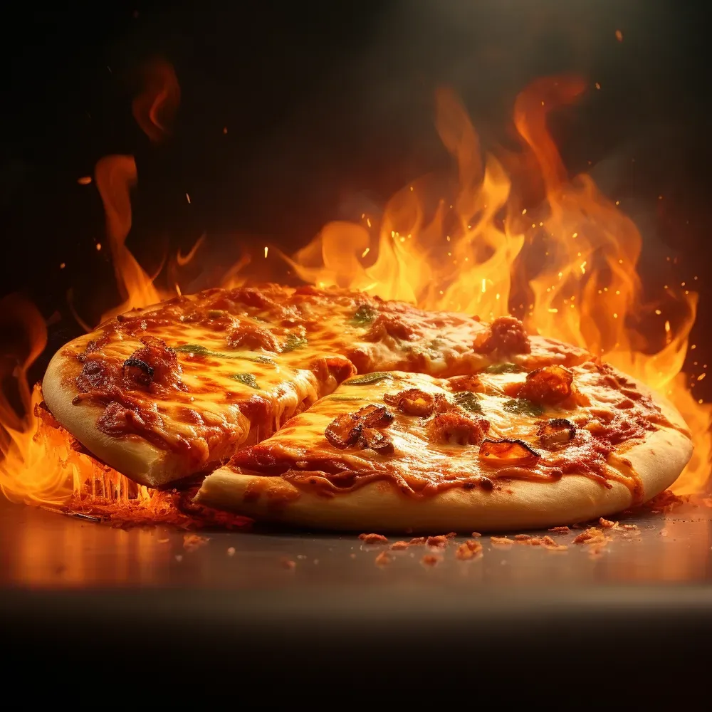 Photorealistic Flaming Foods Midjourney Prompt | PromptBase