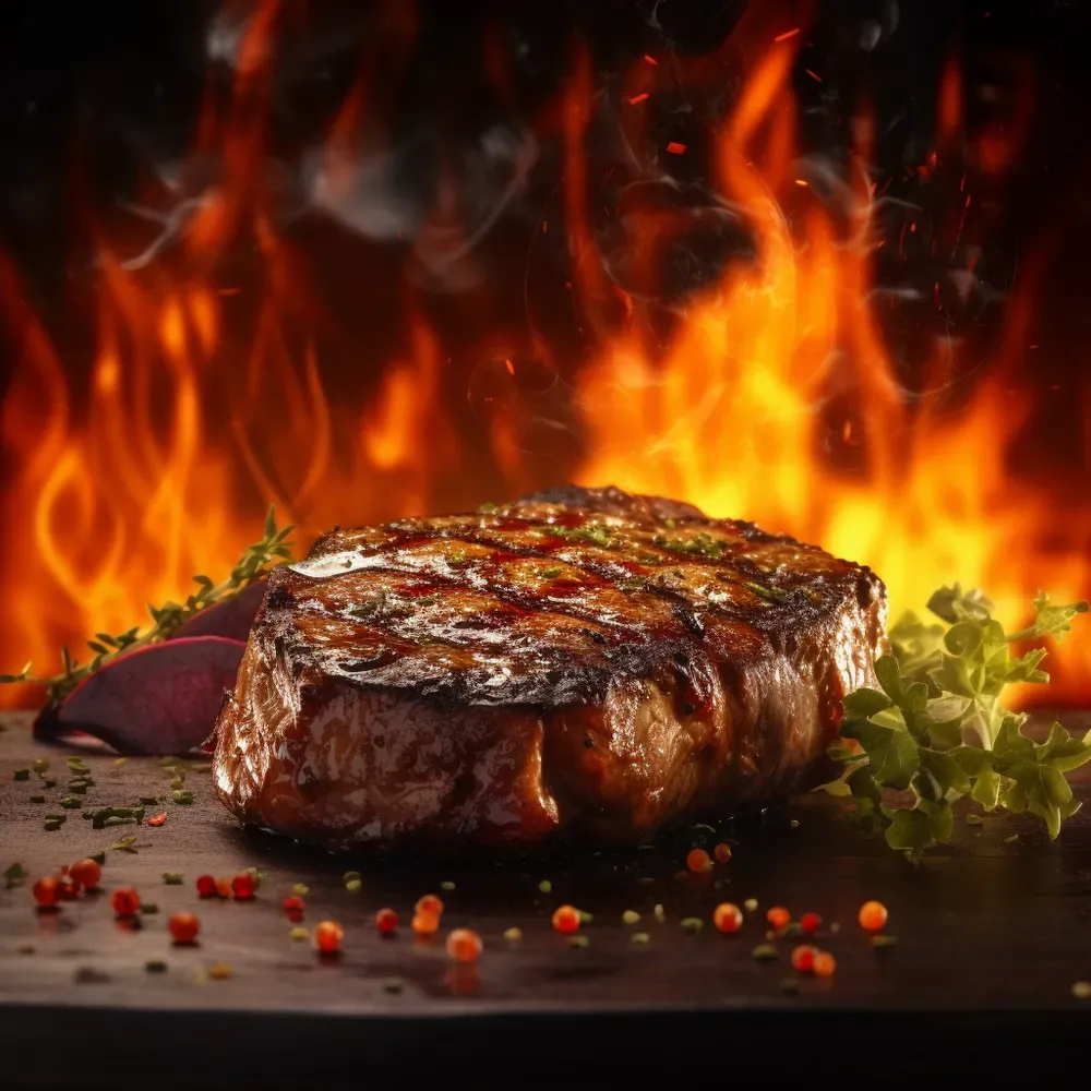 Photorealistic Flaming Foods Midjourney Prompt | PromptBase