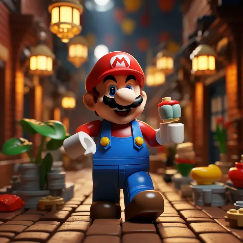 Realistic Lego Characters Vibrant Colors Midjourney Prompt | PromptBase