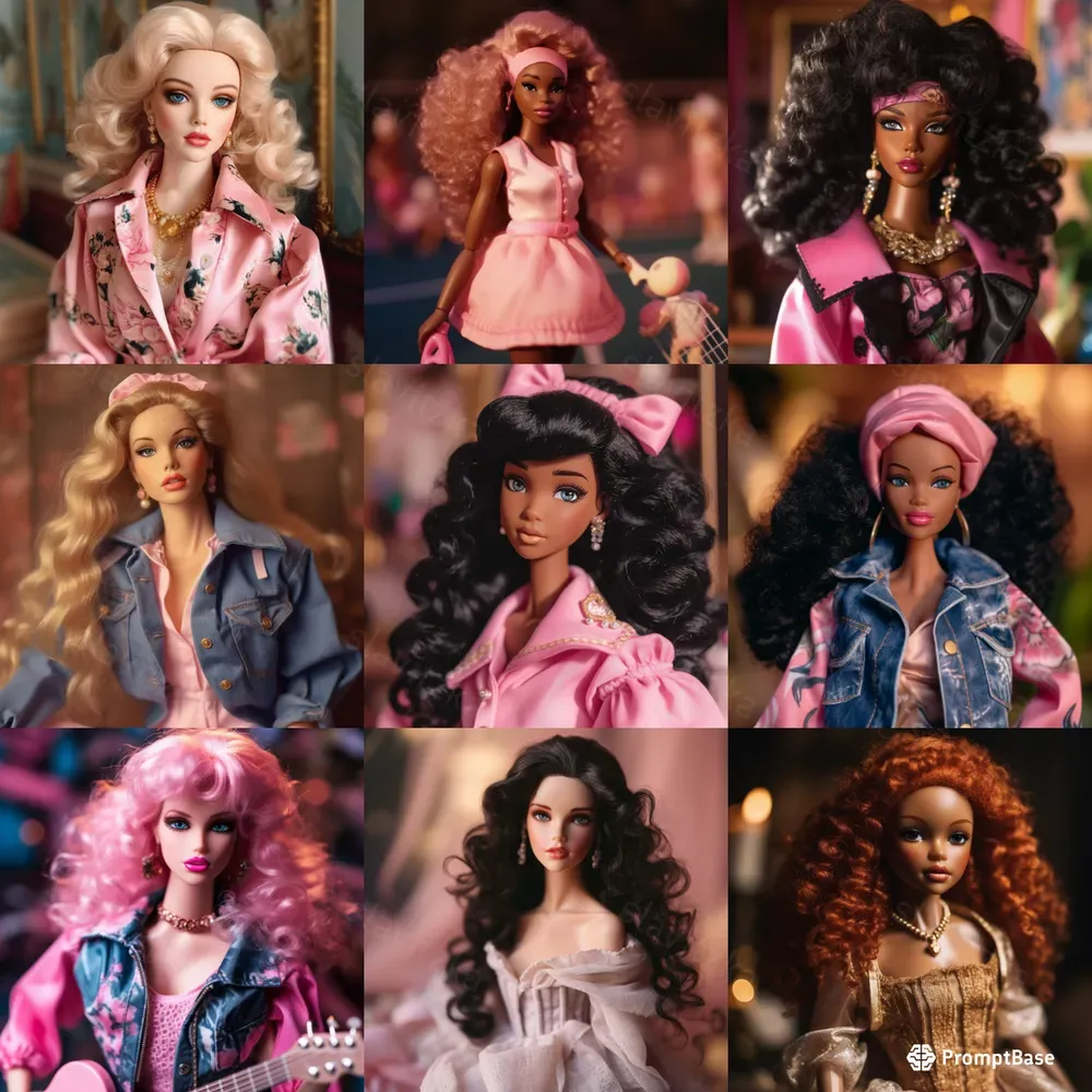 Barbie Dolls Collections Midjourney Prompt | PromptBase
