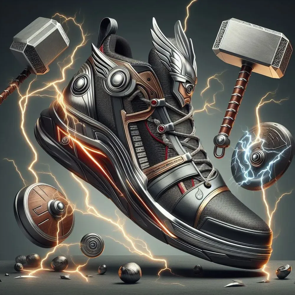 Superhero Shoe Product Shots DALL·E Prompt | PromptBase