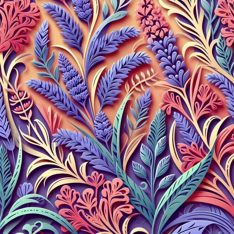 Floral Papercut Seamless Patterns DALL·E Prompt | PromptBase