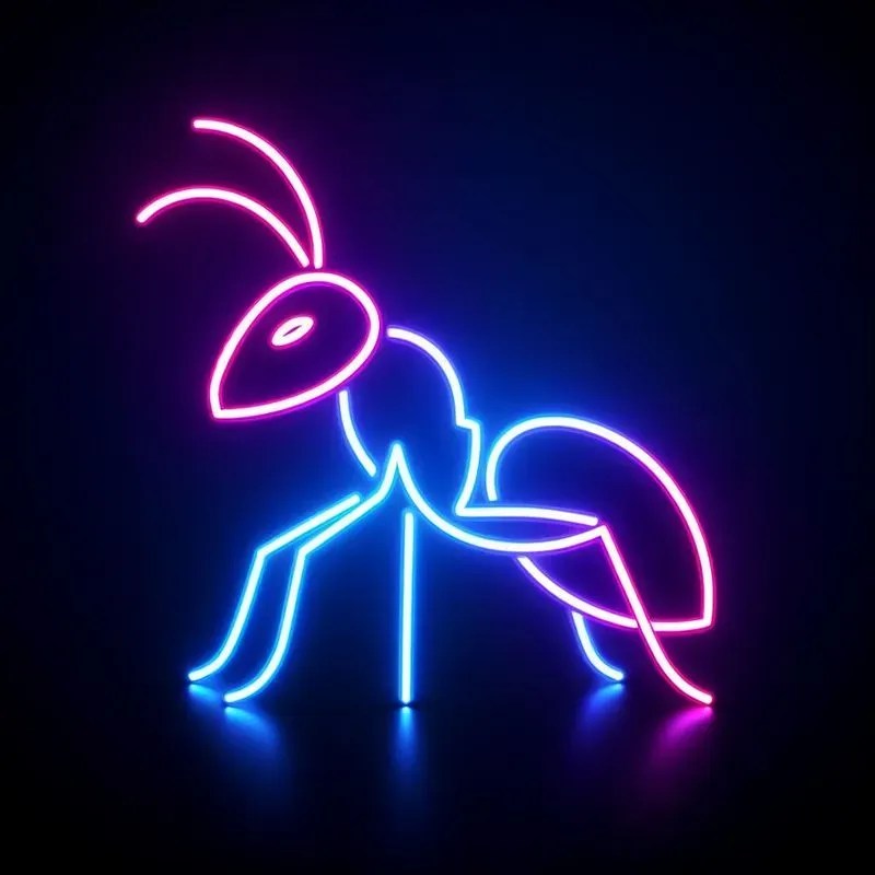 Minimalist Neon Line Art DALL·E Prompt | PromptBase