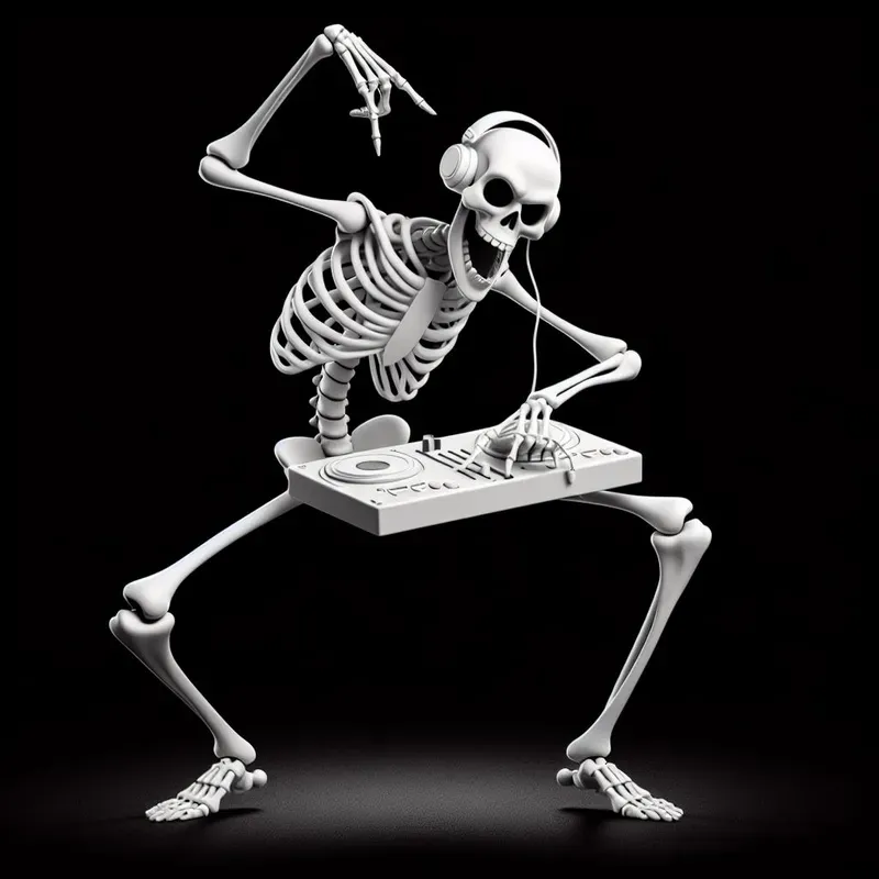 Funny Skeleton Vector Art DALL·E Prompt | PromptBase