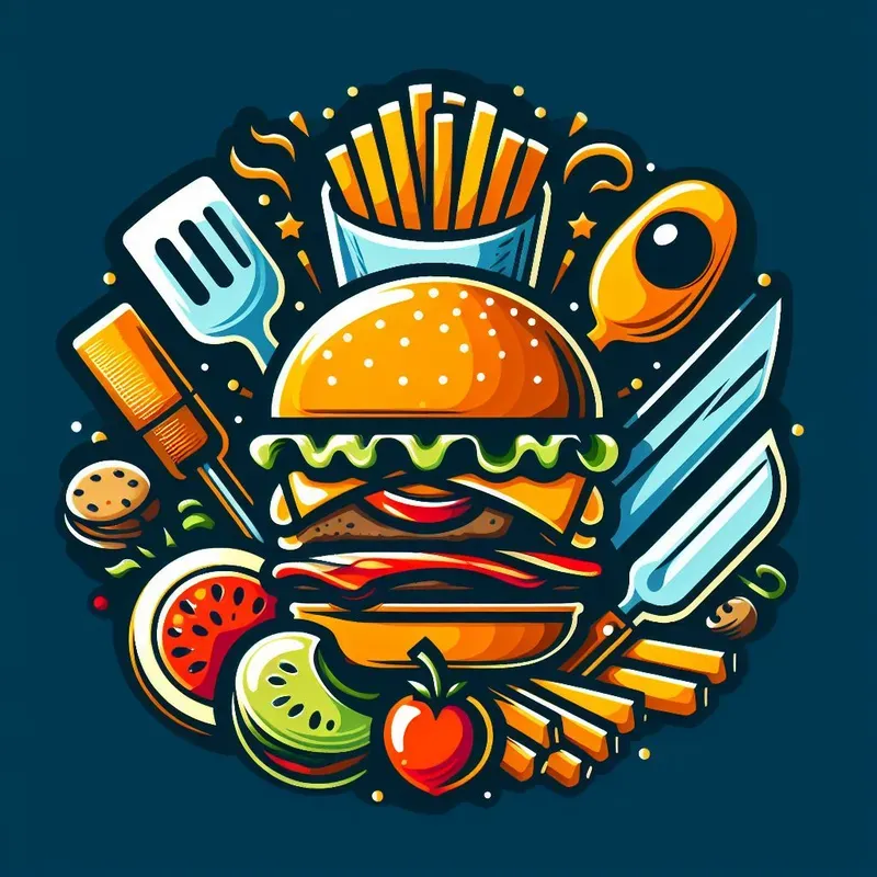 Foodie Logo Vector Art Kits DALL·E Prompt | PromptBase