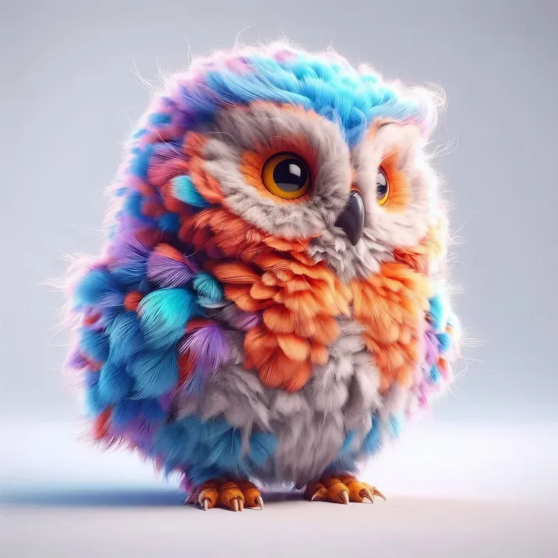 Fluffy Colors 3D Art DALL·E Prompt | PromptBase
