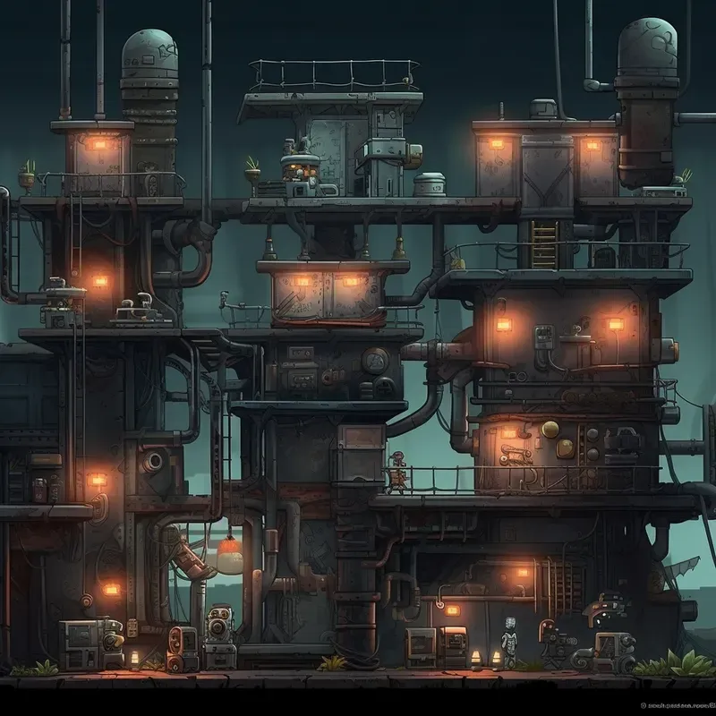 2D Game Level Designs Midjourney Prompt | PromptBase