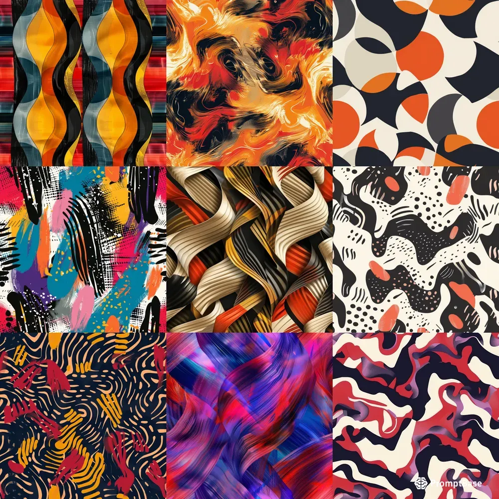 Versatile Abstract Textile Patterns Midjourney Prompt | PromptBase