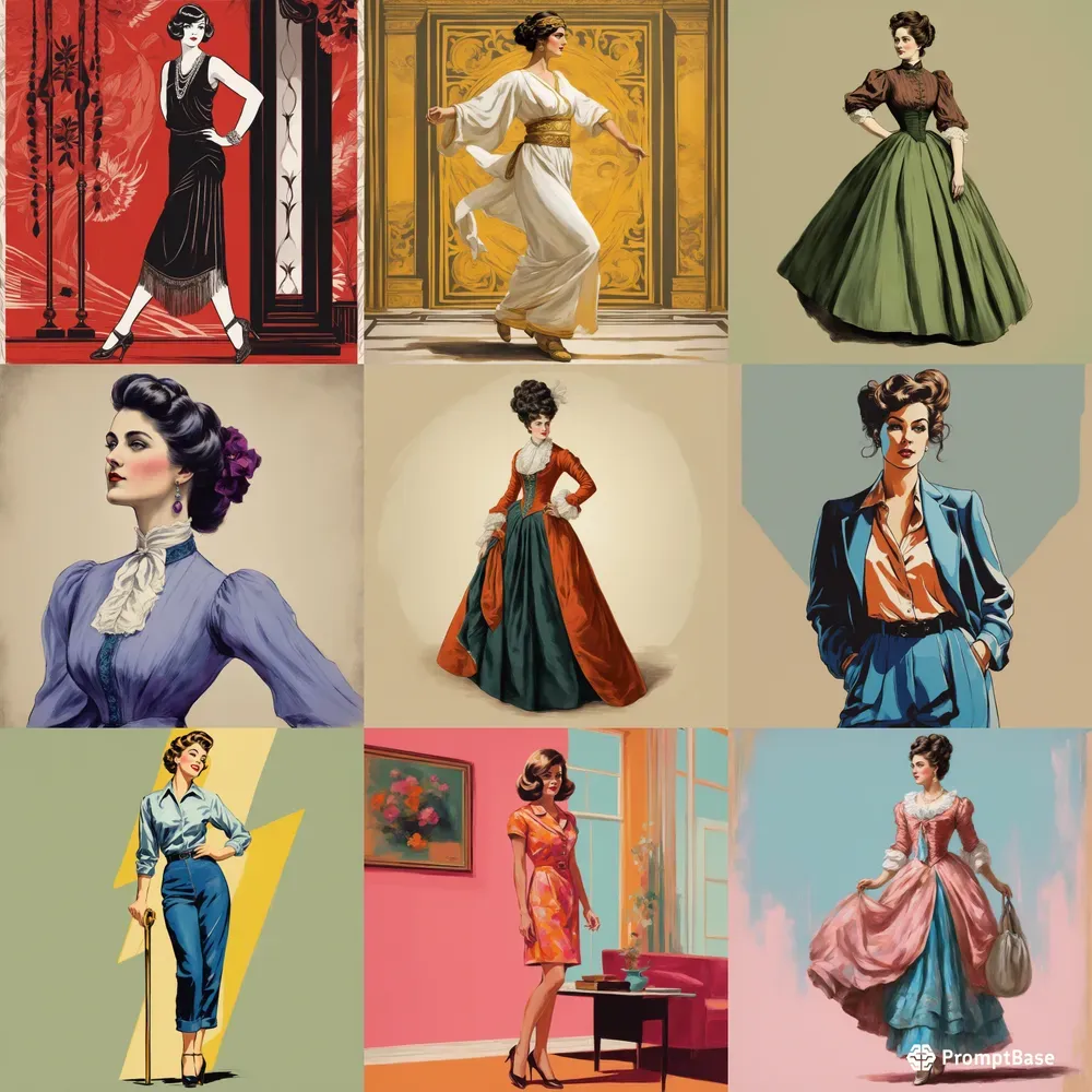 Fashion Decades Stable Diffusion Prompt | PromptBase