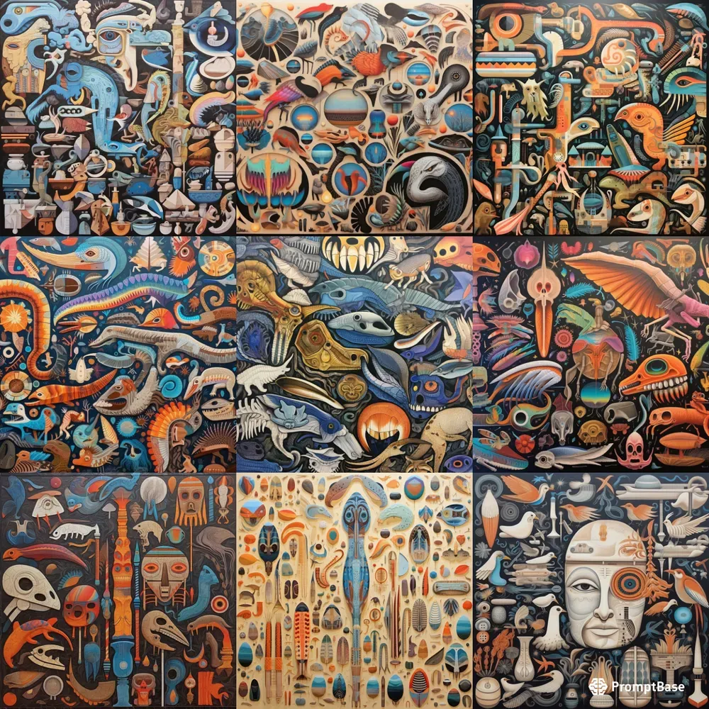 Psychedelic Color Schemes Paintings Midjourney Prompt | PromptBase