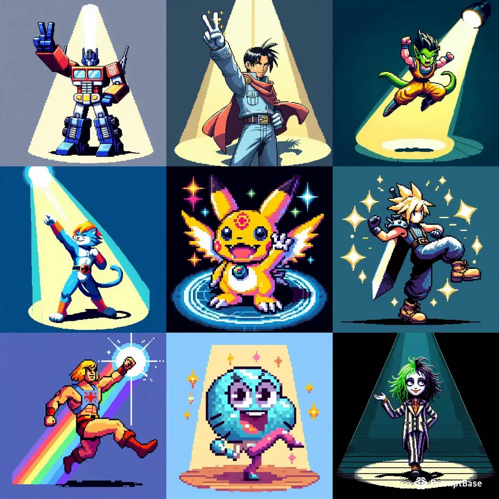 Epic Moves Iconic Characters In Action DALL·E Prompt | PromptBase