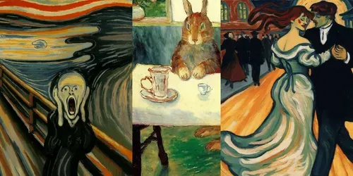Edvard Munch Art Style Midjourney Prompt | PromptBase