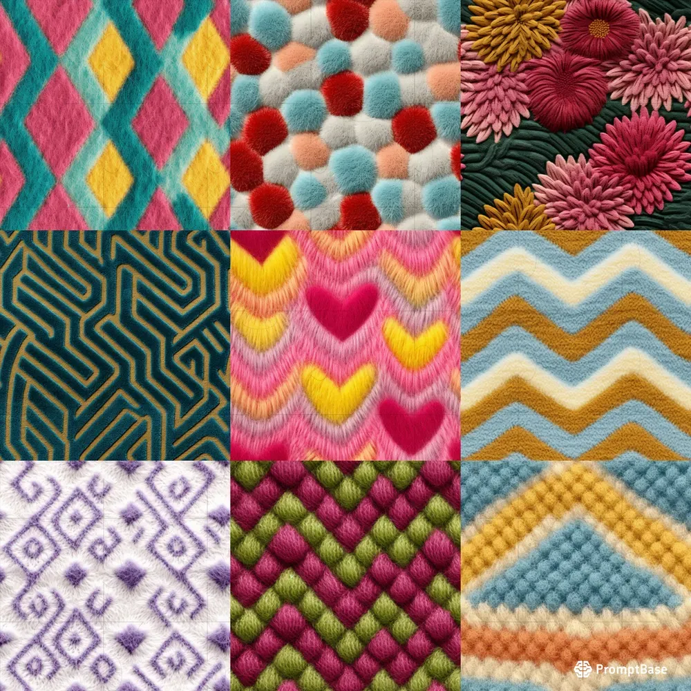Fluffy Moquette Patterns Midjourney Prompt | PromptBase