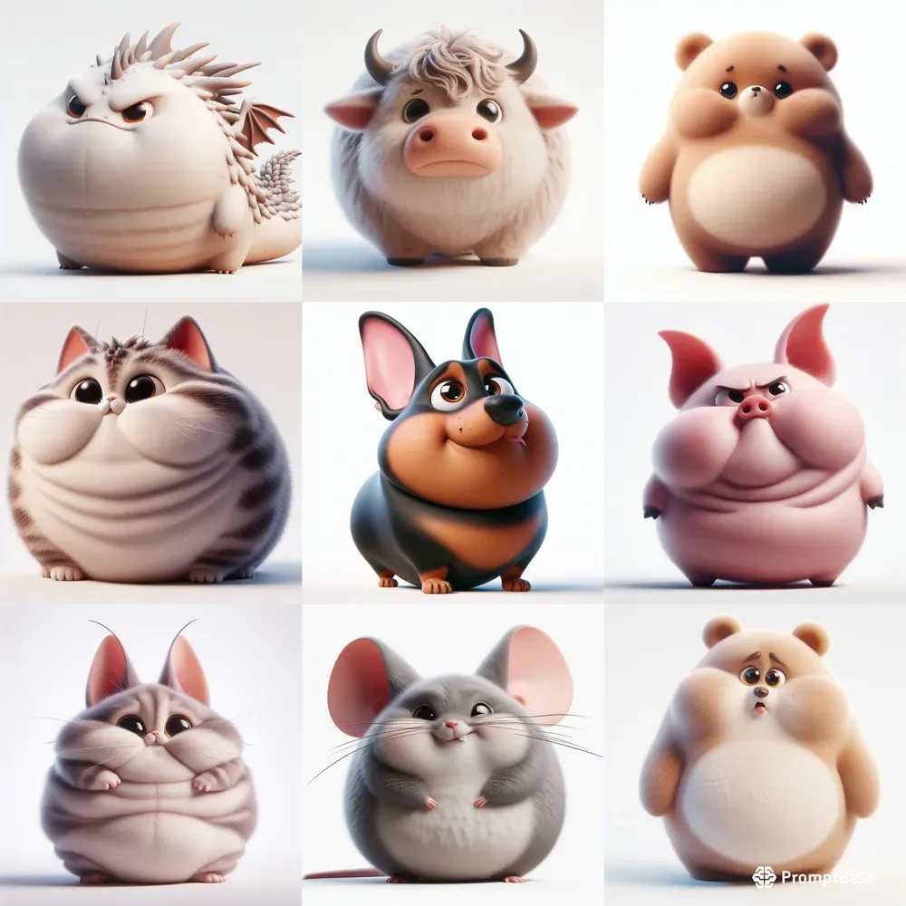 Cute Fat Furry Creatures DALL·E Prompt | PromptBase