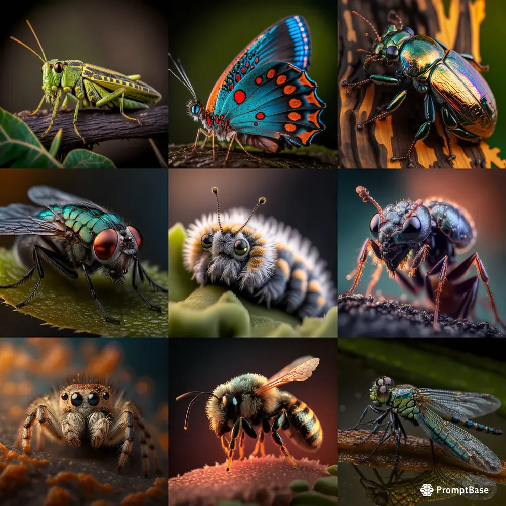 Insects Macro Photographs Midjourney Prompt | PromptBase