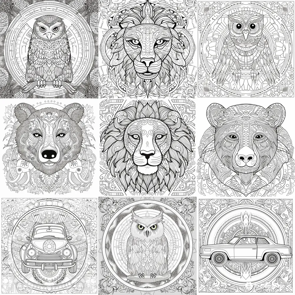 High Quality Mandala Coloring Pages Midjourney Prompt | PromptBase