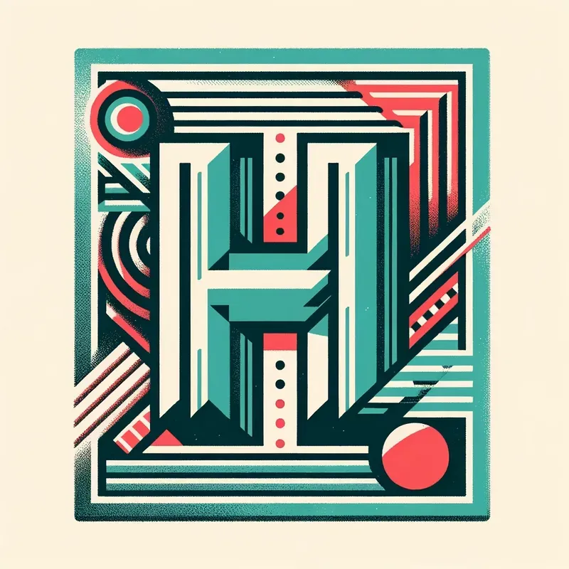 Modern Screen Print Style Letter Logos DALL·E Prompt | PromptBase