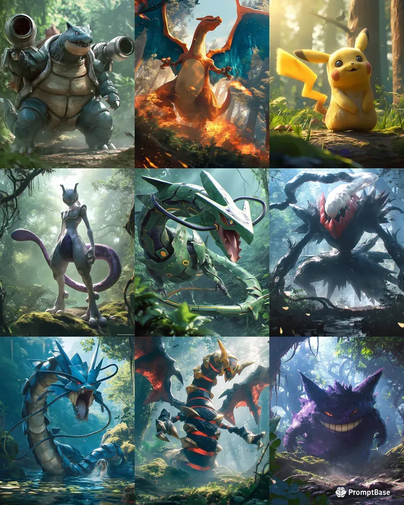 Epic Realistic Pokemon Midjourney Prompt | PromptBase