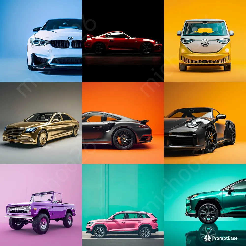 Pure Photos For Car Catalogs Midjourney Prompt | PromptBase