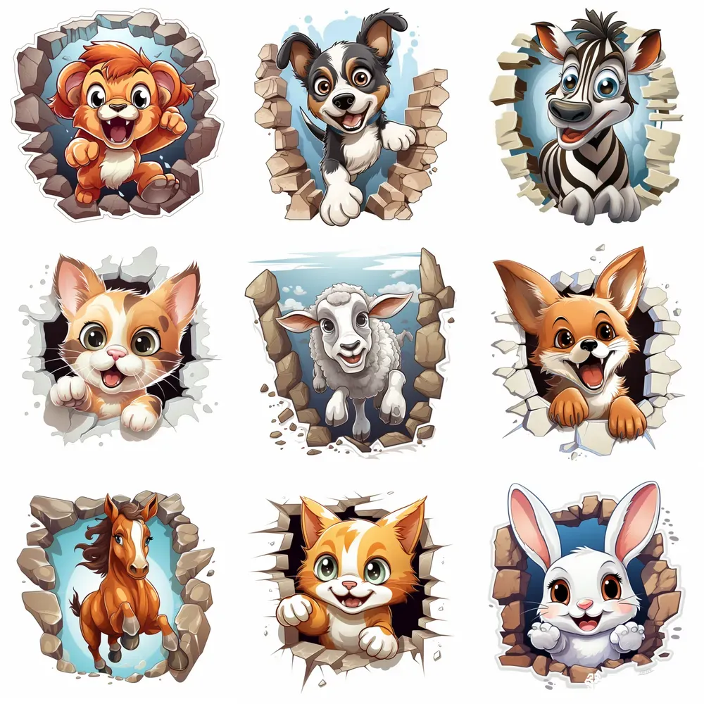 2D Cartoon Stickers Midjourney Prompt | PromptBase