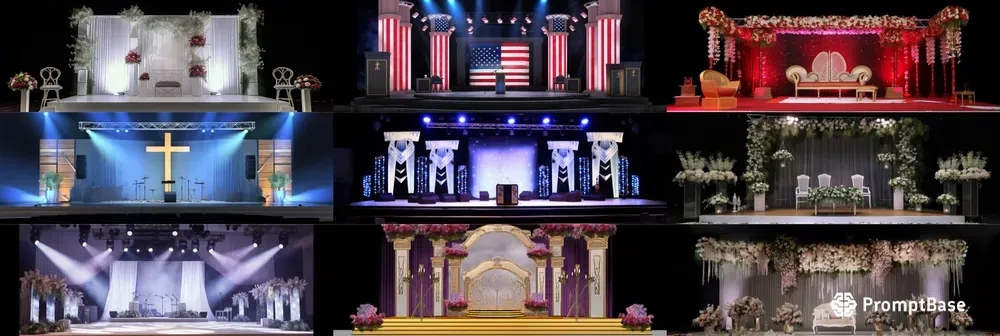 Stage Designers For Any Event Midjourney Prompt | PromptBase