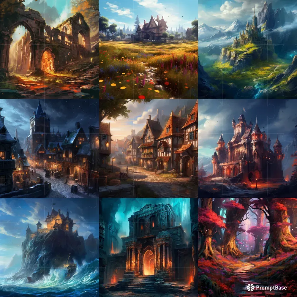 Magical Medieval Art Midjourney Prompt | PromptBase