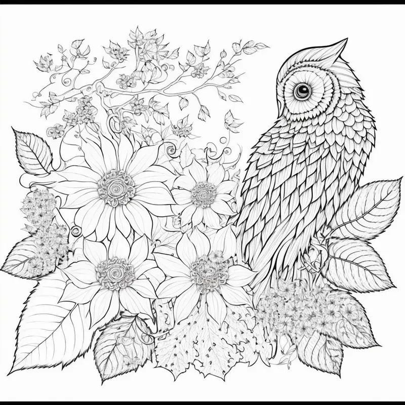 Coloring Pages For Adults And Kids Midjourney Prompt | PromptBase