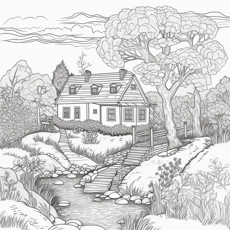 High Detail Full Coloring Pages Midjourney Prompt | PromptBase