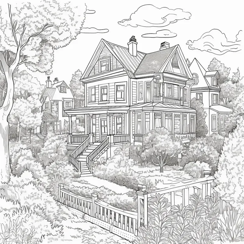 High Detail Full Coloring Pages Midjourney Prompt | PromptBase