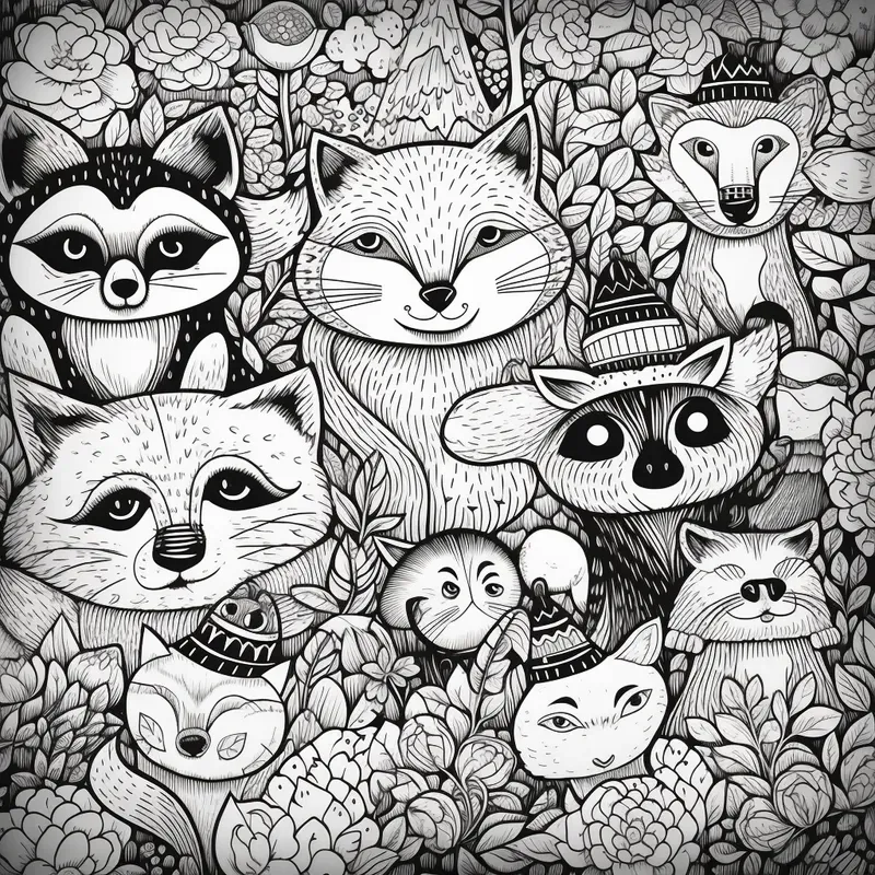 High Detail Full Coloring Pages Midjourney Prompt | PromptBase