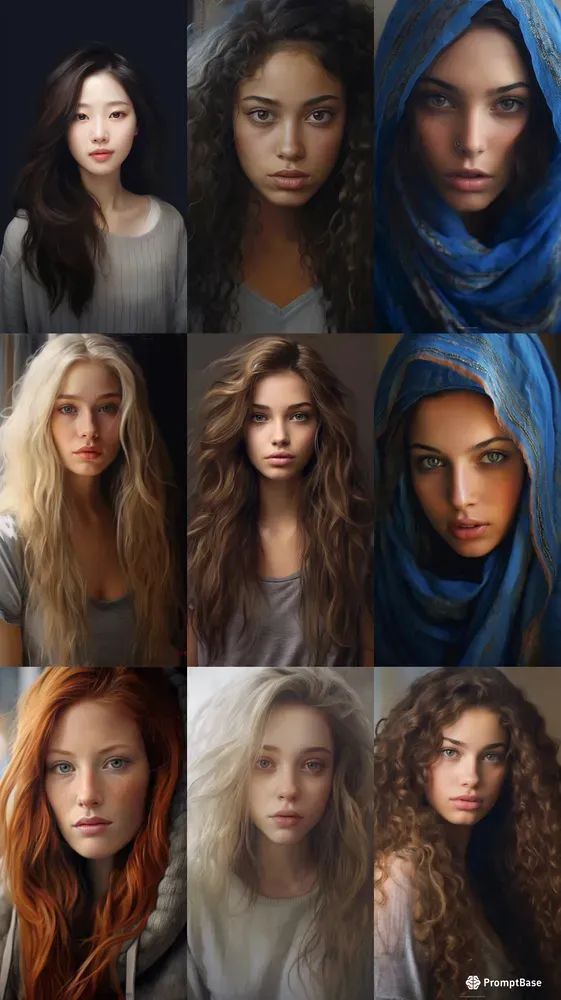 Expressive Beauty Portraits Midjourney Prompt | PromptBase