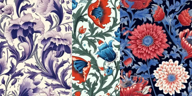 Classy Seamless Floral Patterns Midjourney Prompt | PromptBase