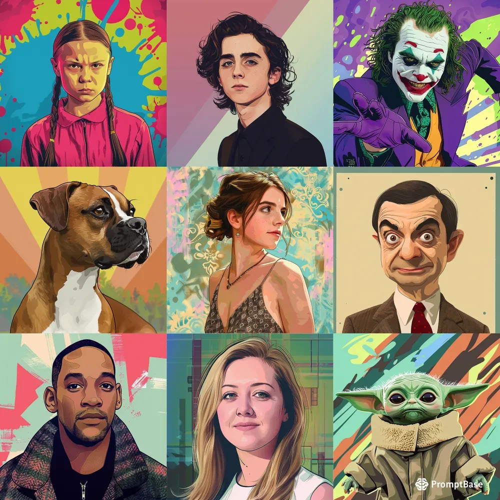 Your Images As Cartoonized Portraits Midjourney Prompt | PromptBase