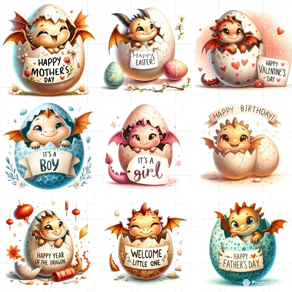 Enchanting Dragon Egg Texts DALL·E Prompt | PromptBase