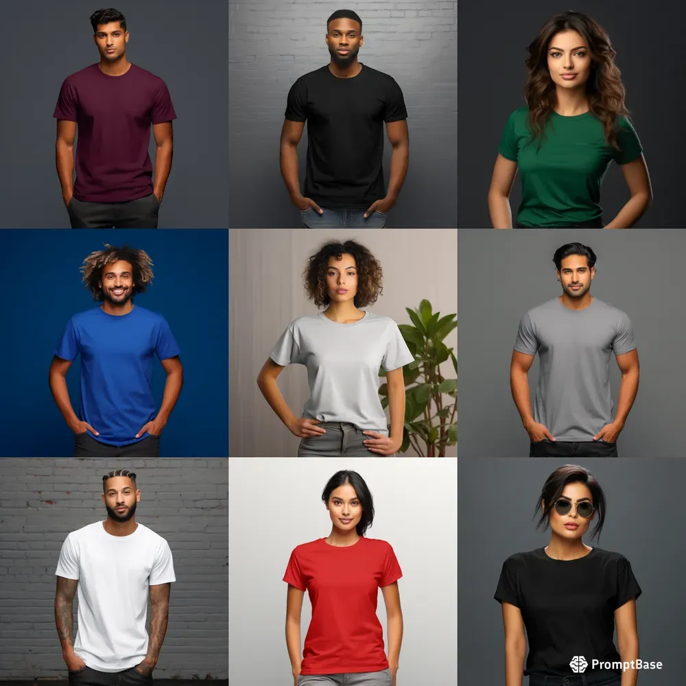 Real Model Tshirt Mockups For Print Midjourney Prompt | PromptBase