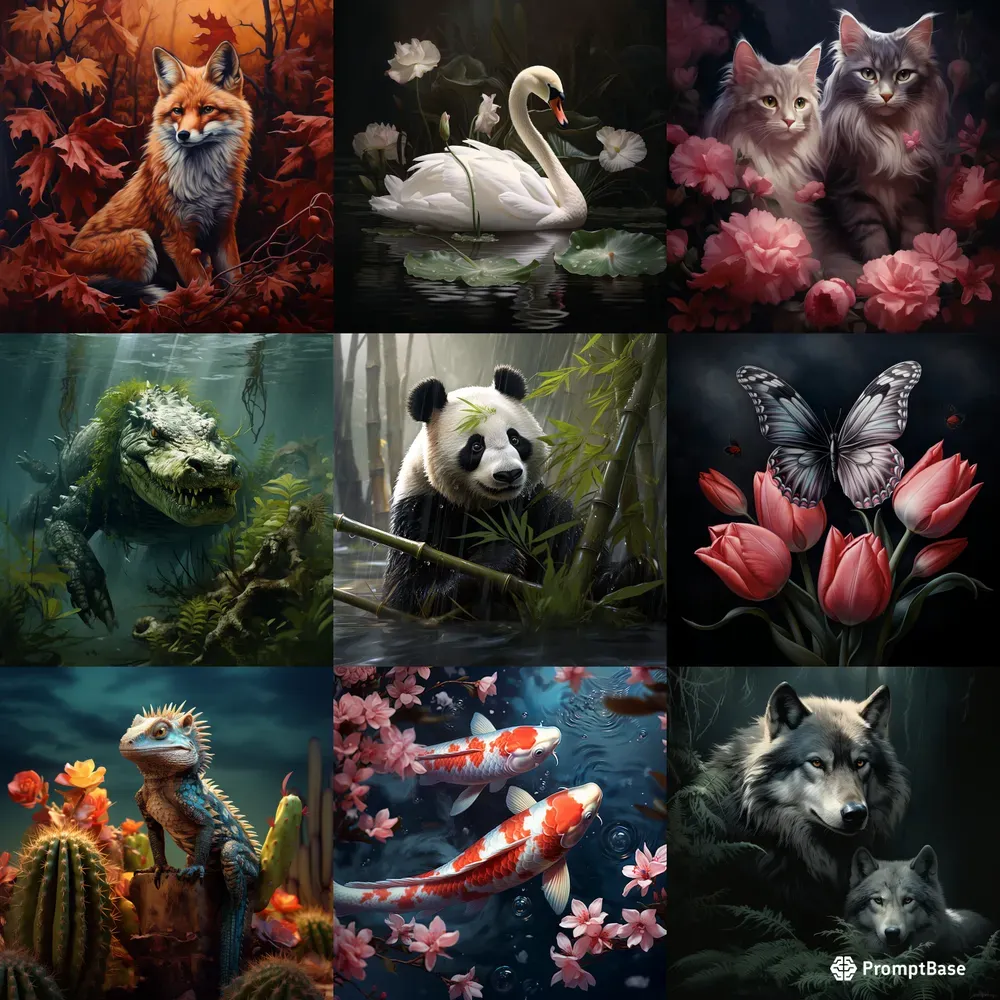 Gloomy Animal Images Midjourney Prompt | PromptBase