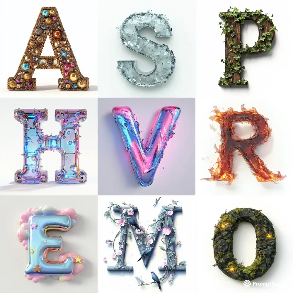 Custom Lettering Style Midjourney Prompt | PromptBase
