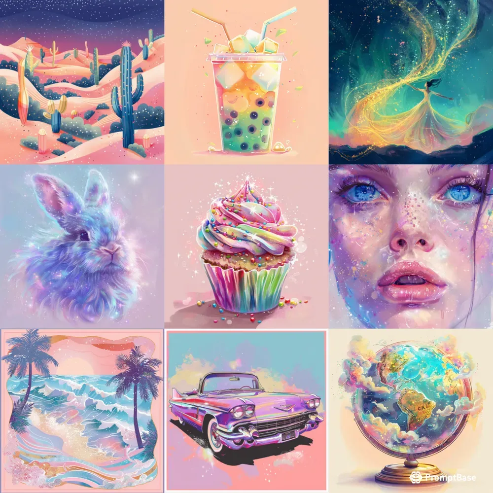 Whimsical Pastel Illustrations Midjourney Prompt | PromptBase
