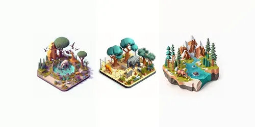 3D Isometric Game Scenes Midjourney Prompt | PromptBase