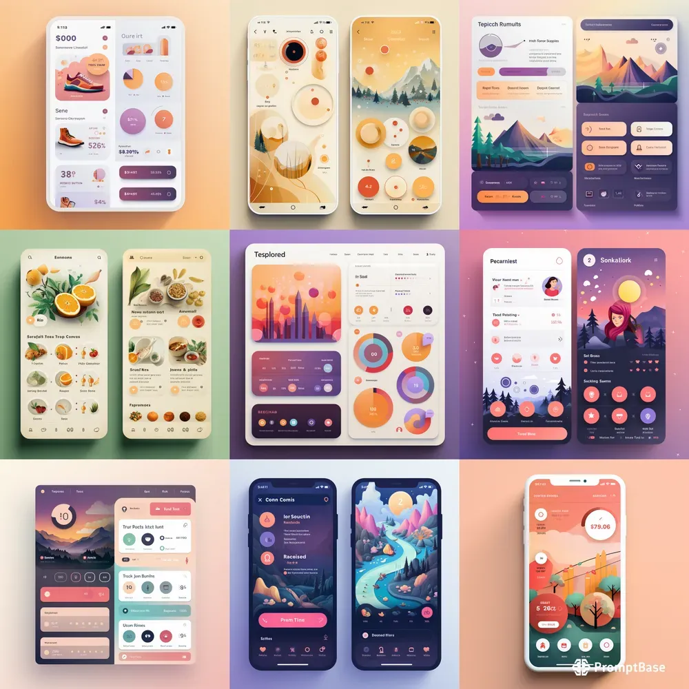App User Interface Craftings Midjourney Prompt | PromptBase