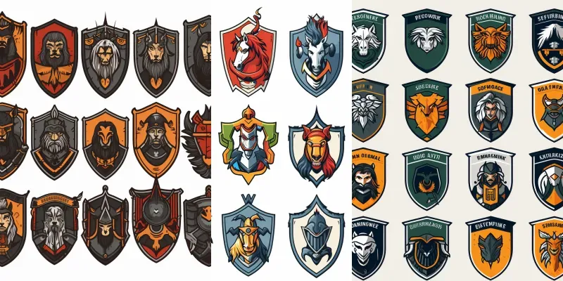 Collections Of Warrior Emblems Logos Midjourney Prompt | PromptBase