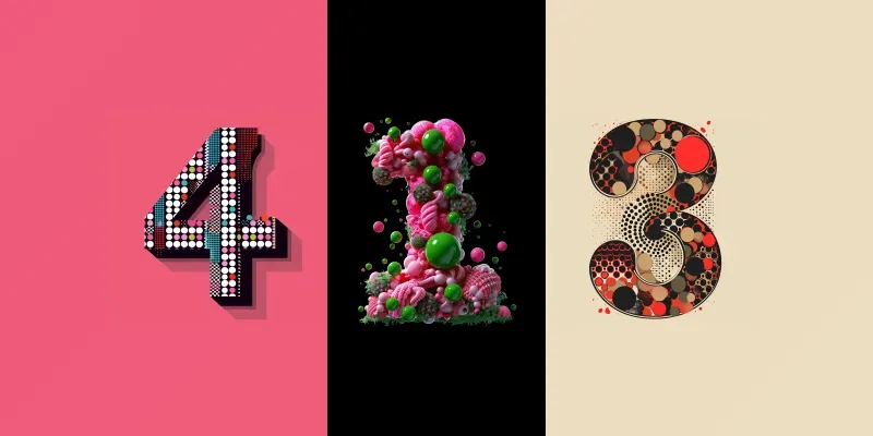 Dada Style Cartoon Numbers Generator App | PromptBase