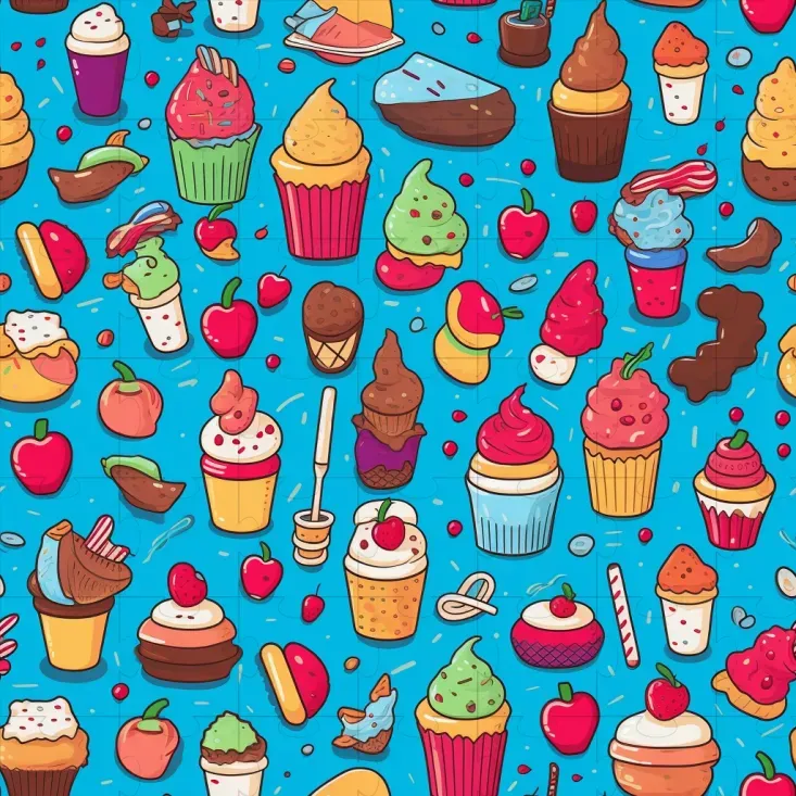 Cute Cartoon Patterns Midjourney Prompt | PromptBase