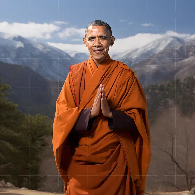 Politician As Monk Photos Enlightenments Midjourney Prompt | PromptBase