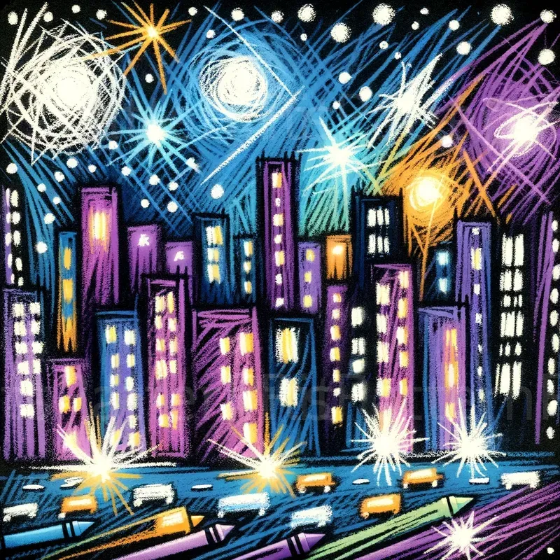 Childs Art Magic Crayon Illustrations DALL·E Prompt | PromptBase