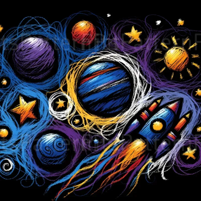 Childs Art Magic Crayon Illustrations DALL·E Prompt | PromptBase
