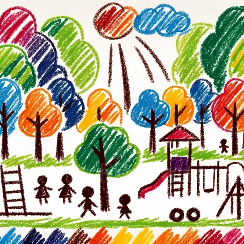 Childs Art Magic Crayon Illustrations DALL·E Prompt | PromptBase