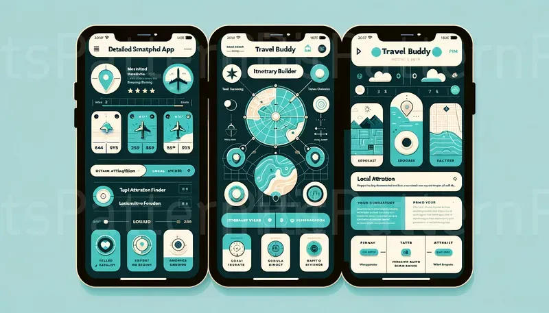 Modern Mobile App Gui Design DALL·E Prompt | PromptBase